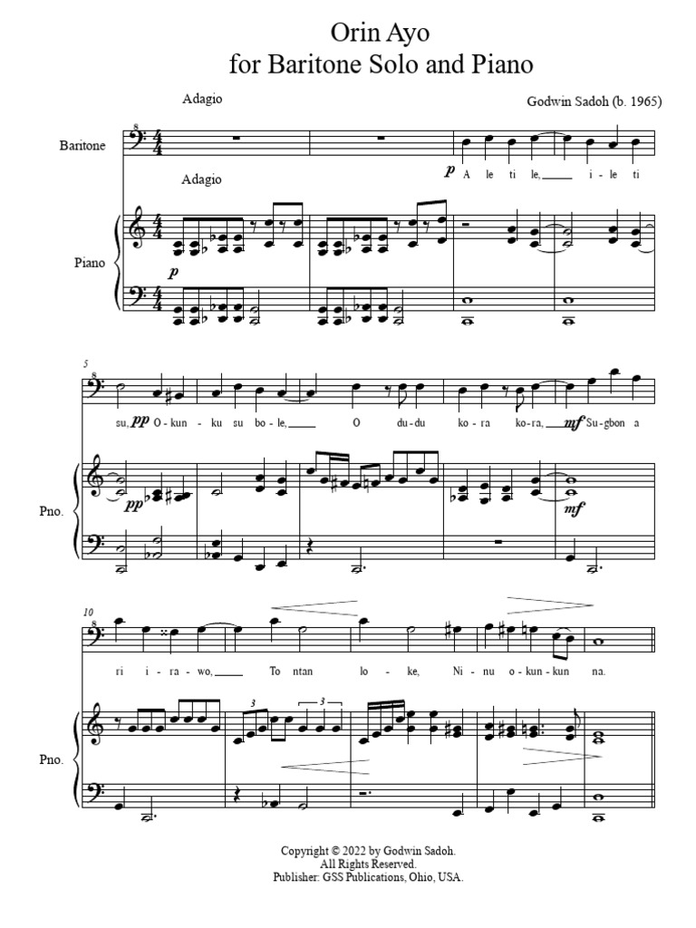 Orin Ayo Baritone | PDF