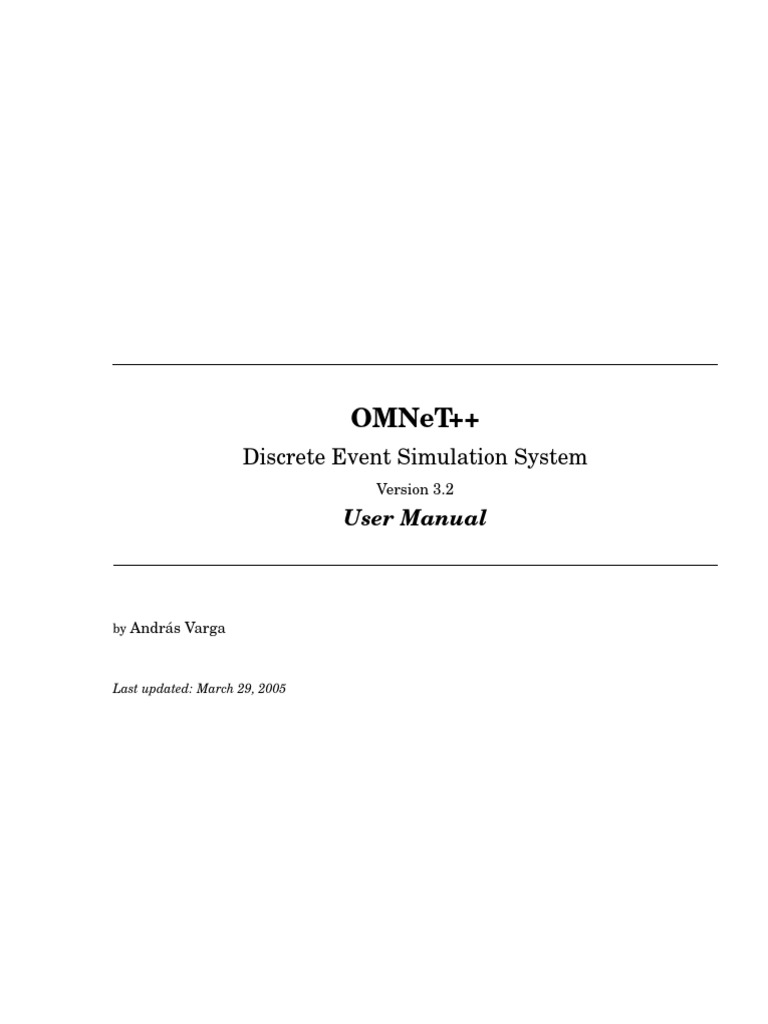 OMNeT++ Version 3.2 User Manual | PDF | Computer Network | Component Object Model