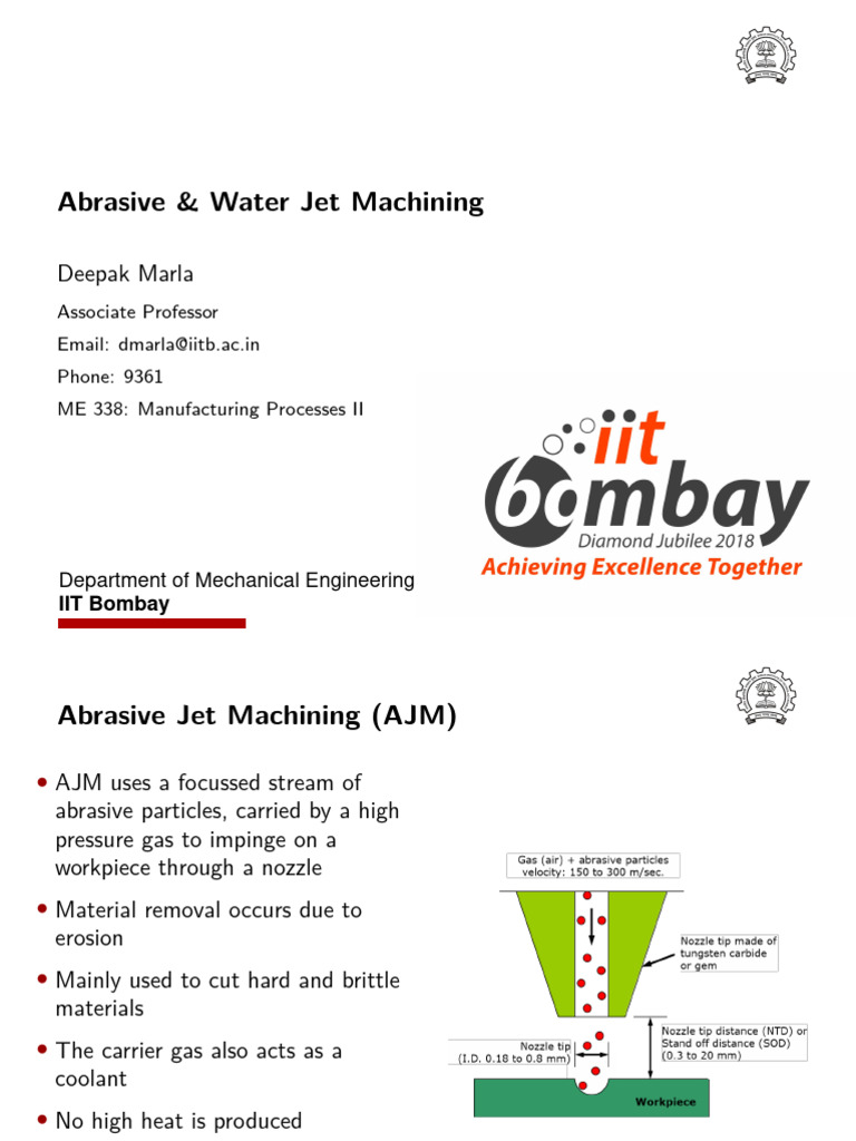 AWJM | PDF | Abrasive | Machining