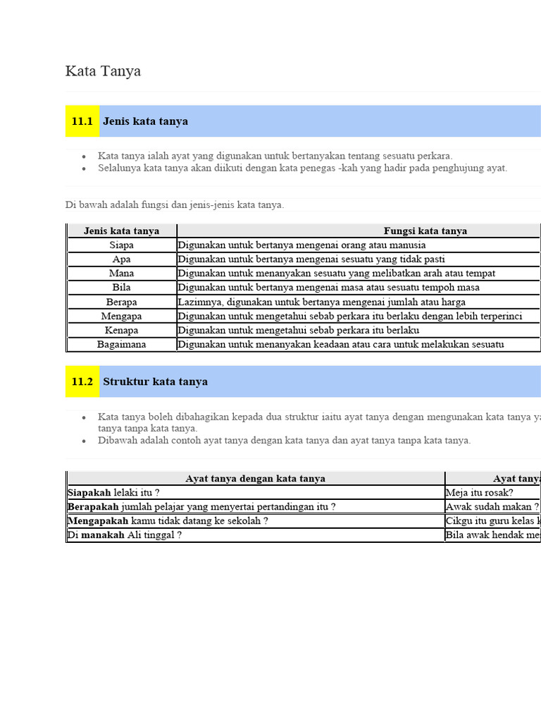 Kata Tanya | PDF