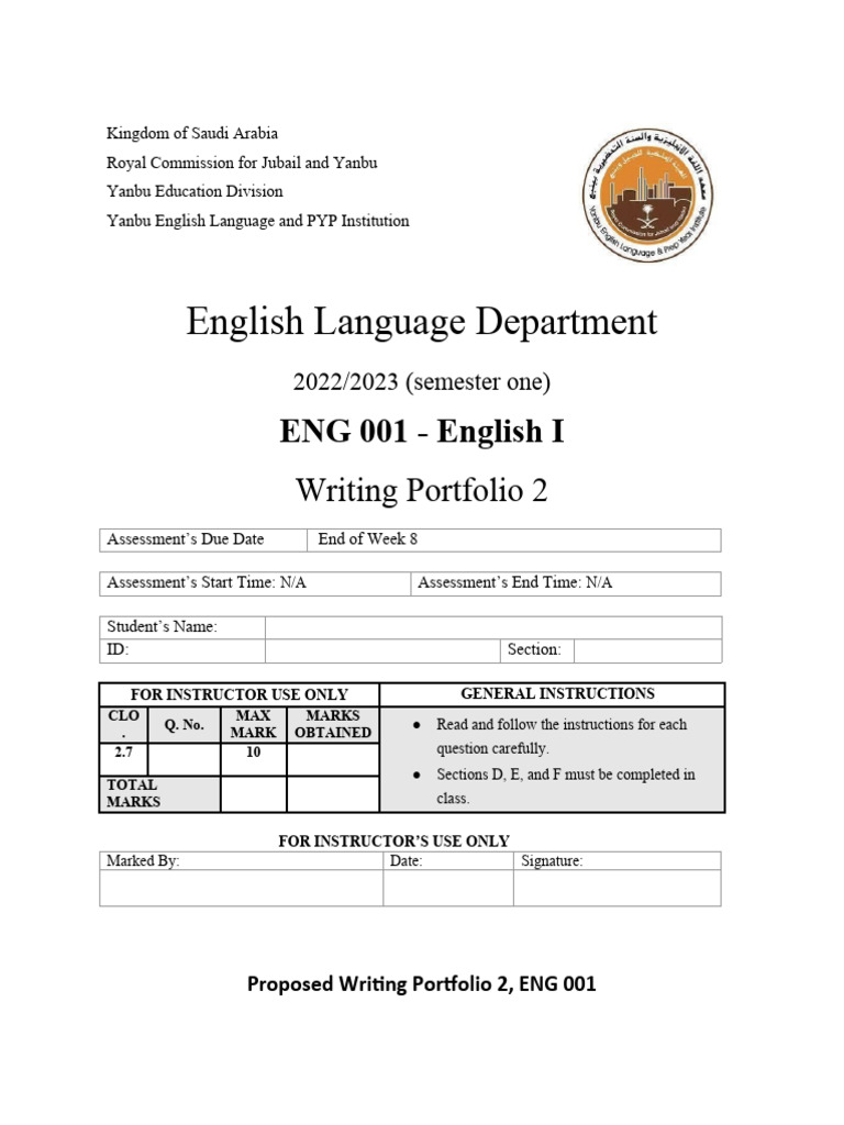 Writing Portfolio 2 - CLO 2.7 - Descriptive Paragraph | PDF