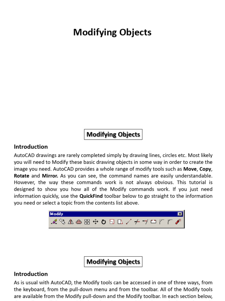 Lesson 5 Modifying Objects | PDF | Angle | Circle