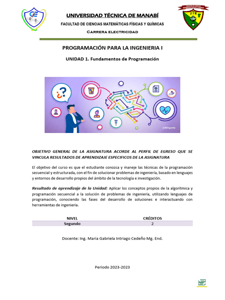 Fundamentos de Programación en Ingeniería | PDF | Algoritmos | Lenguaje ...