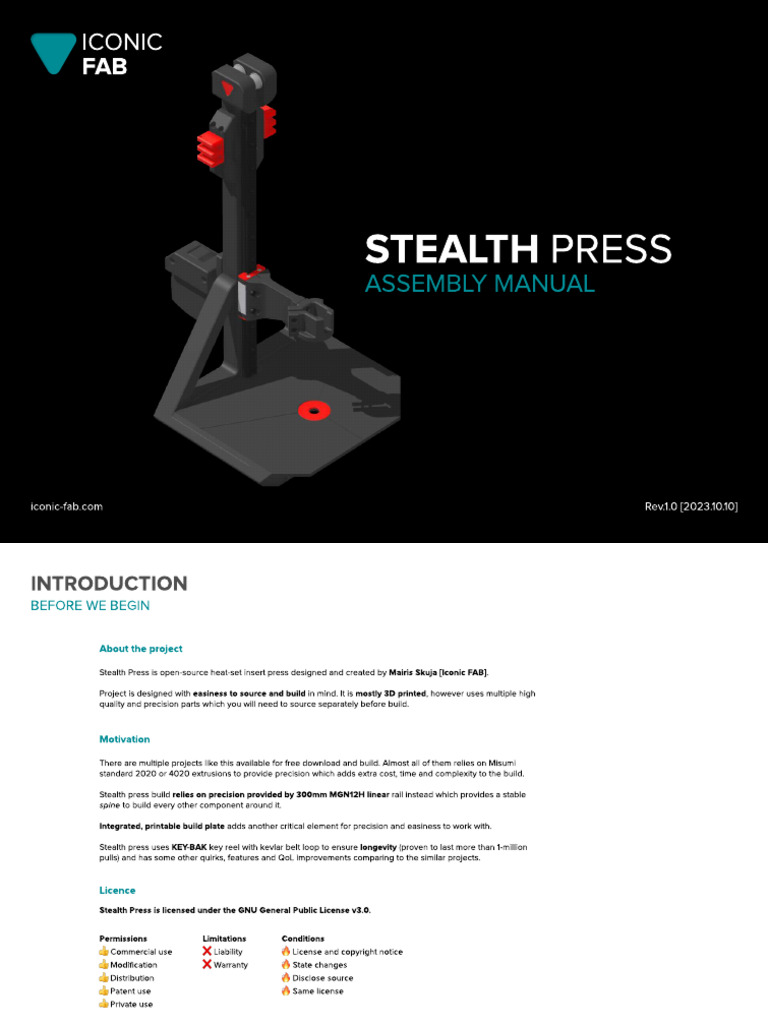 Stealth - Press - Assembly - Manual - Rev.1.0 (2023.10.10) | PDF ...