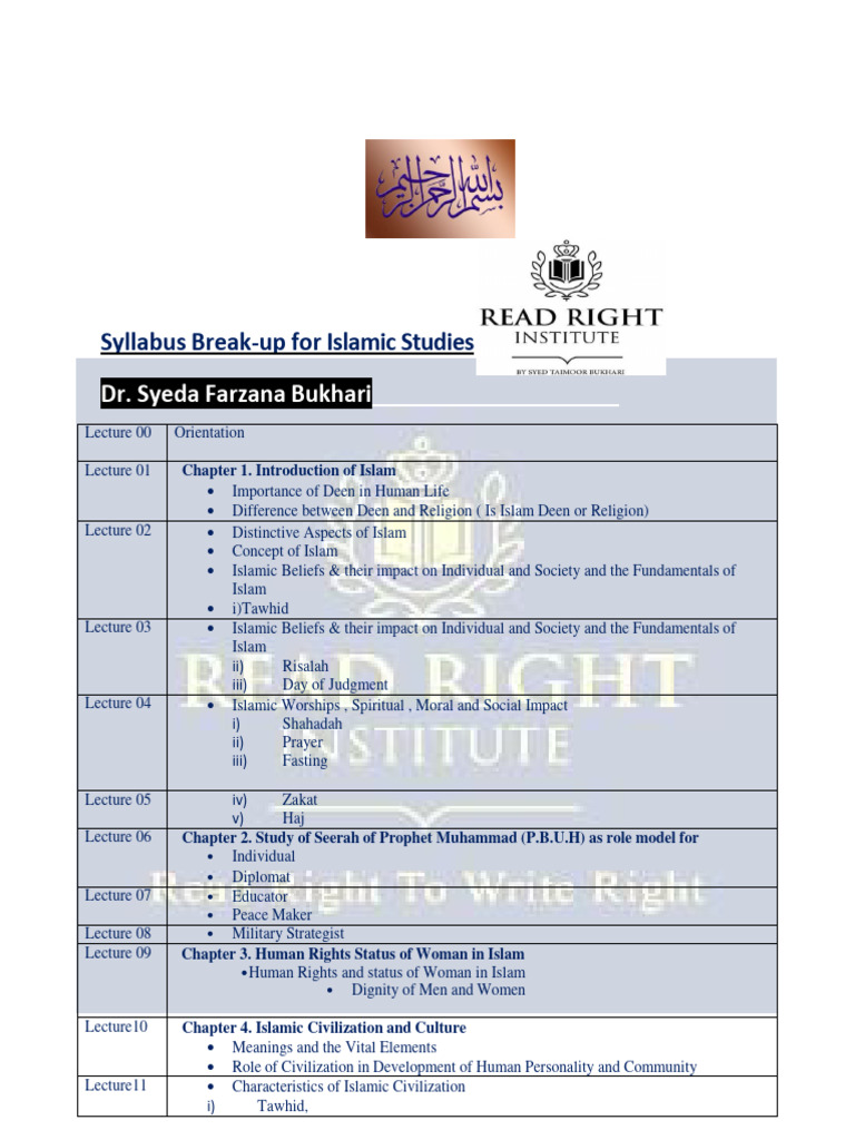 2023syllabus CSS Islamic Studies PDF | PDF | Islamic Fundamentalism ...