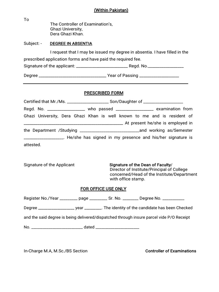 Degree Form | PDF | Career & Growth