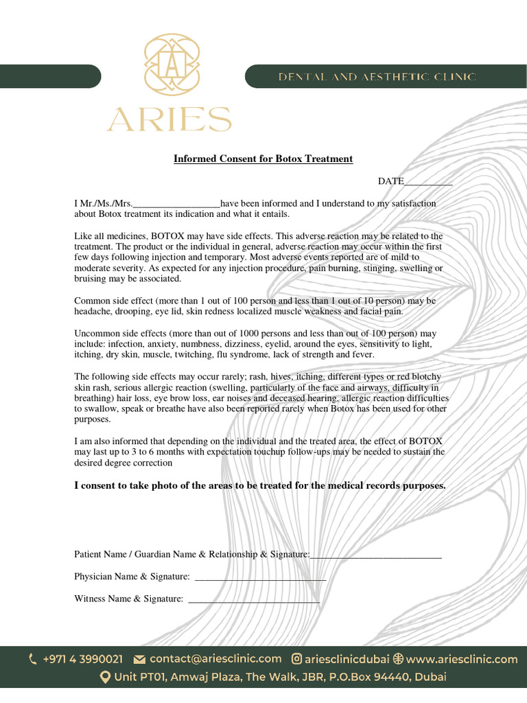 Botox Consent | PDF