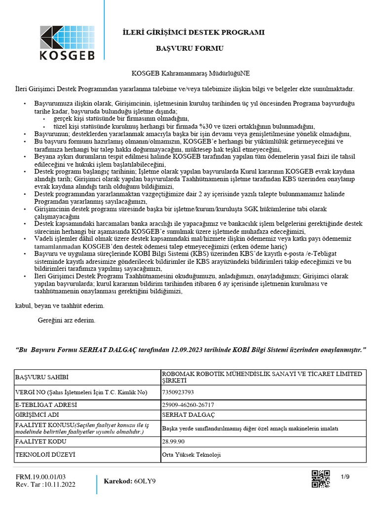 6OLY9 ProgramBaşvuruları V2 | PDF