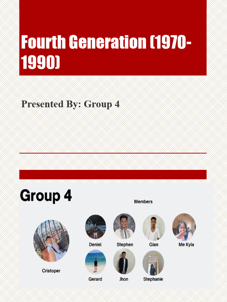 Fourth Generation (1970-1990) | PDF