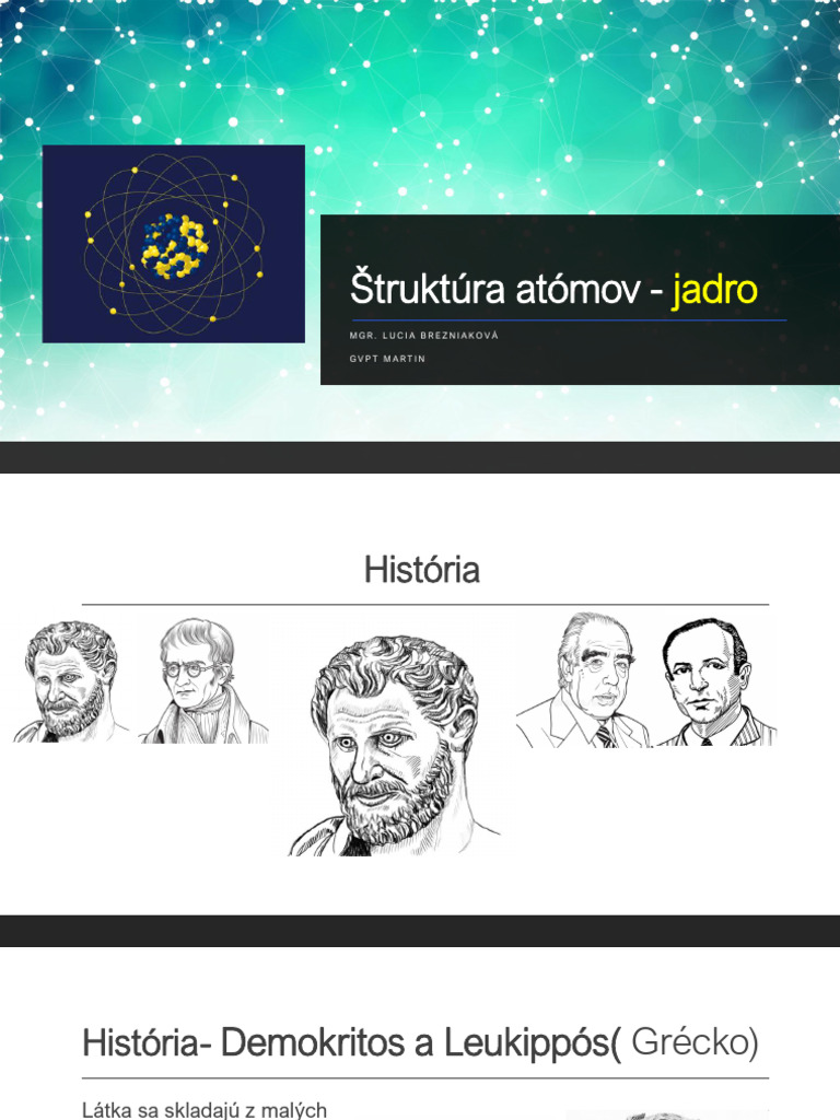 Struktura Atomu Jadro Preze | PDF