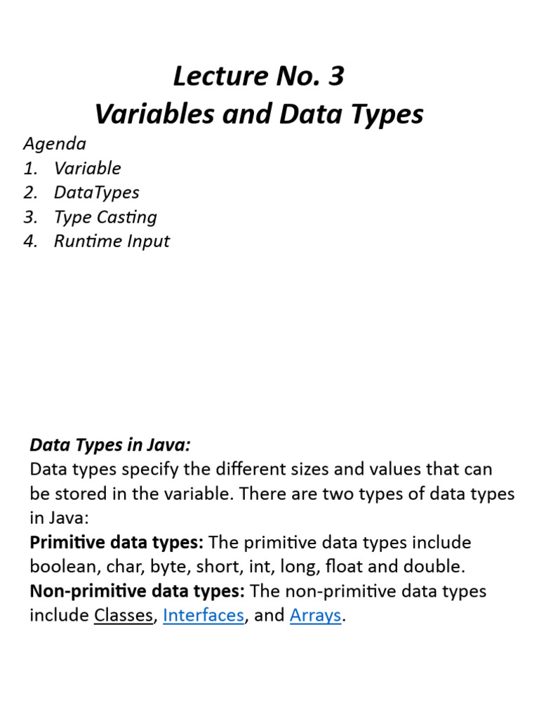 OOP Lec 3 | PDF | Data Type | Integer (Computer Science) OOP Lec 3 | PDF | Data Type | Integer (Computer Science)