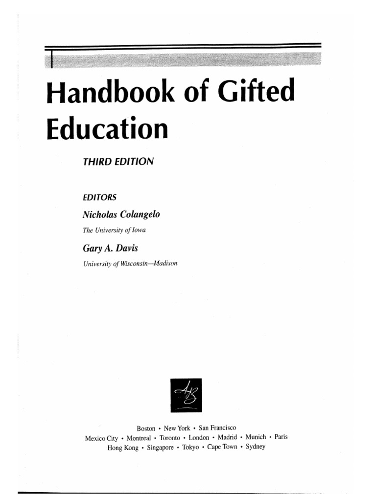 Handbook of Gifted Education | PDF