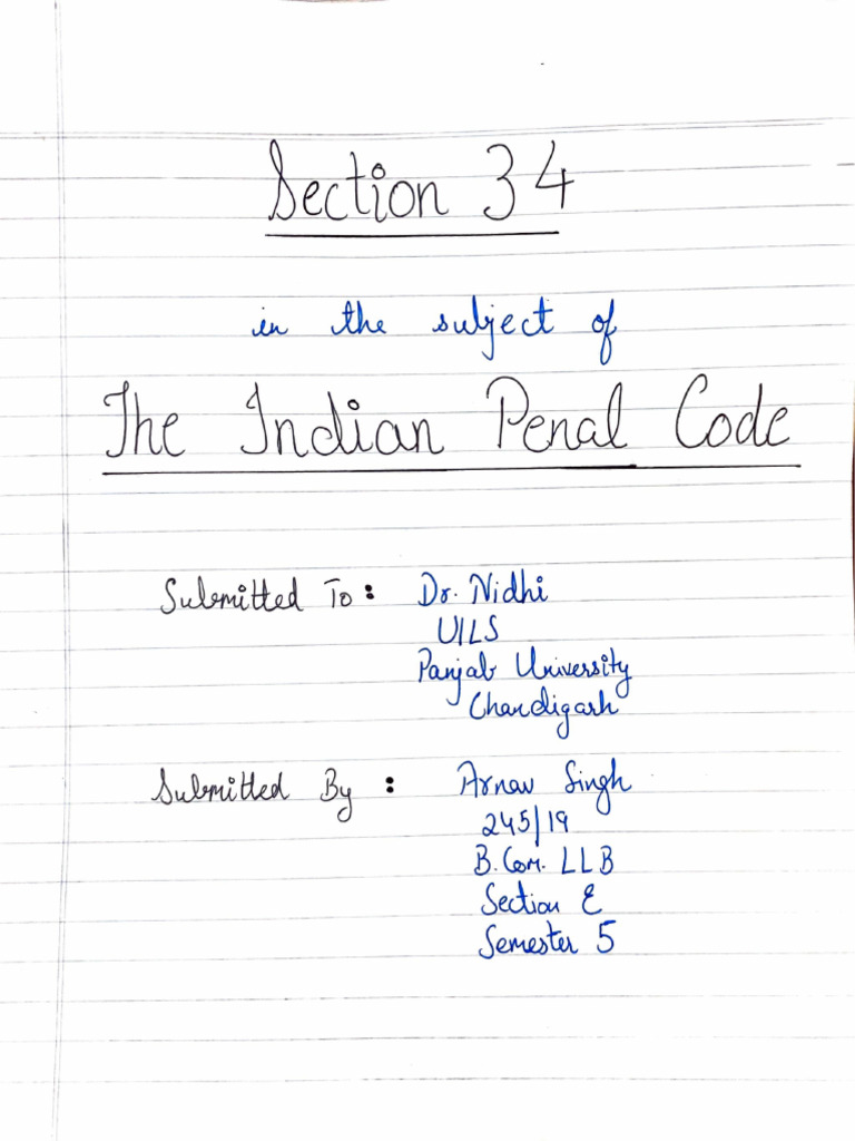 Arnav 245 Ipc Project | PDF