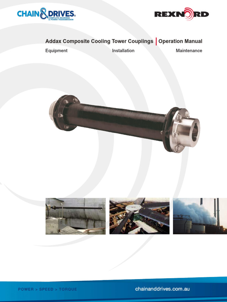 Rexnord Addax Composite Couplings Manual | PDF | Composite Material | Screw Rexnord Addax Composite Couplings Manual | PDF | Composite Material | Screw