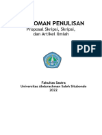 Pedoman Penulisan Tugas Akhir Mahasiswa Program Sarjana | PDF