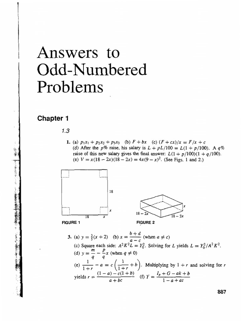 Sydsaeter Odd Answers | PDF