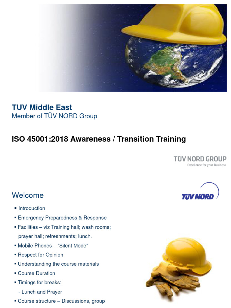 06 ISO 45001 Awareness & Transition Training - Rev 1.0 | PDF | Risk ...