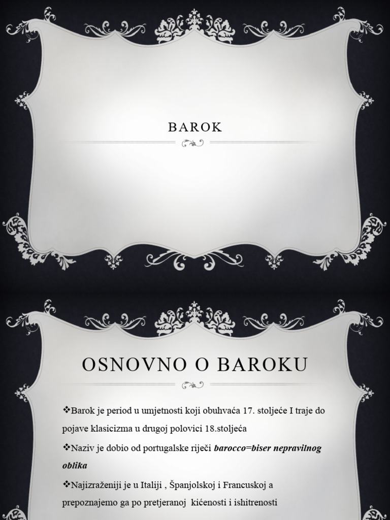 Barok Hrvatski | PDF