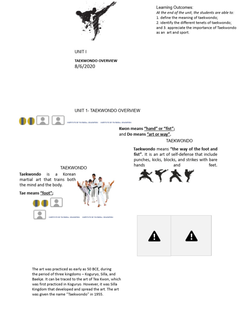 Pe 3 Taekwondo PDF | PDF