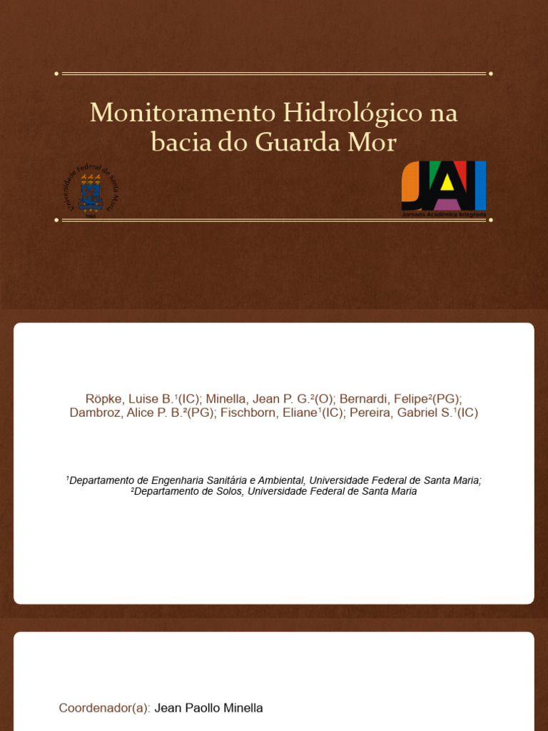 Monitoramento Hidrológico Na Bacia Do Guarda Mor | PDF