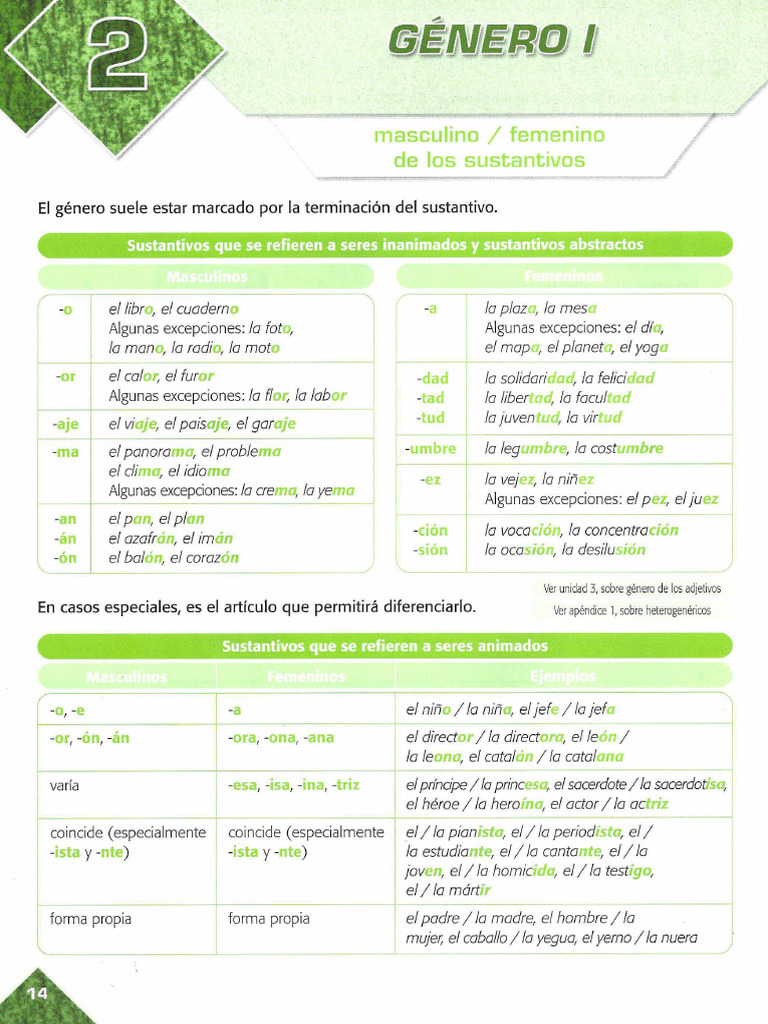 género [fem - masc] | PDF
