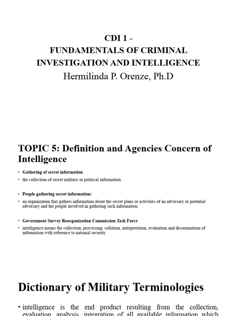 CDI 1 Topic 56 7 | PDF | Intelligence Agencies | Information Sensitivity