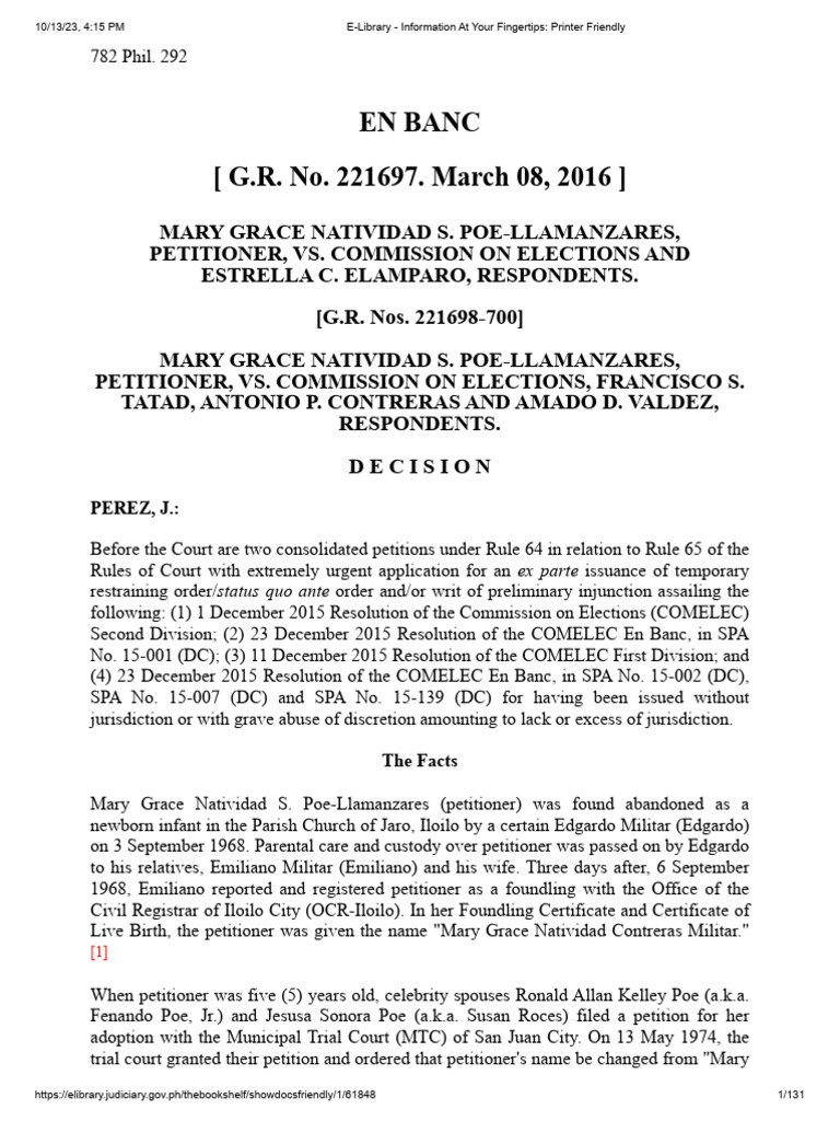 Grace Poe Scra | PDF