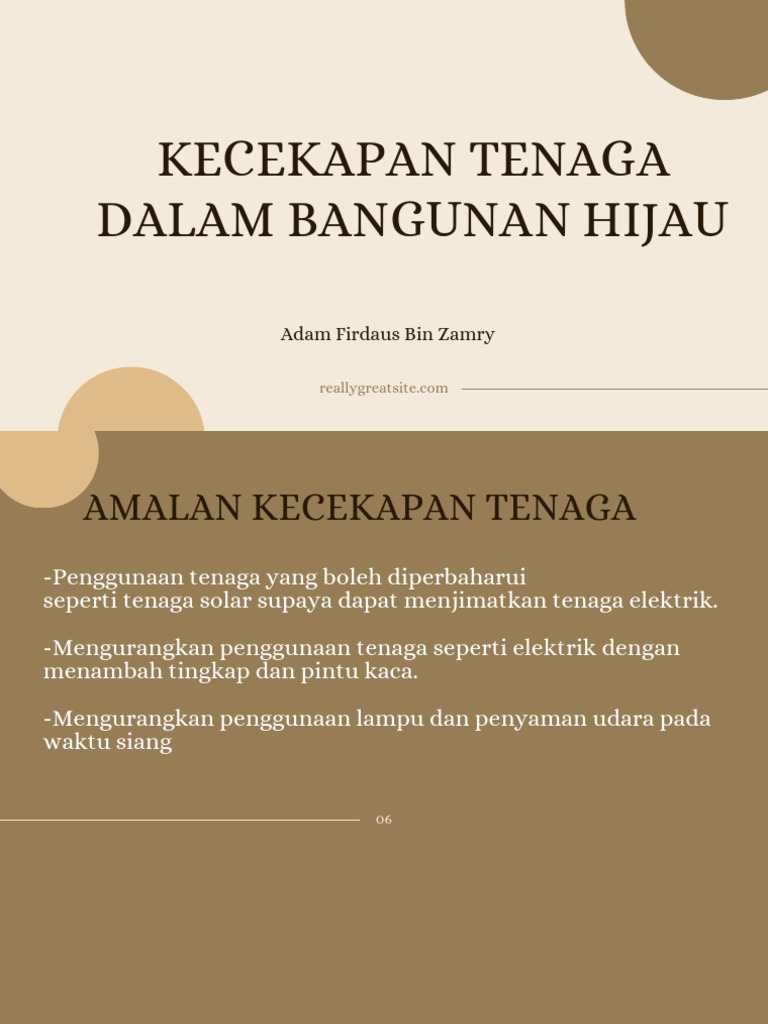 Kecekapan Tenaga Dalam Bangunan Hijau | PDF