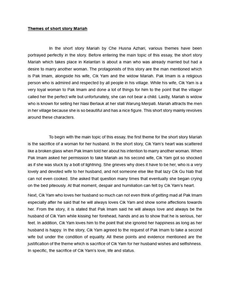 Themes of Polygamy in Mariah | PDF | Poetry