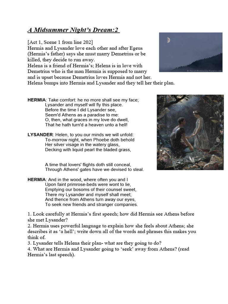 L5 Hermia Worksheet | PDF