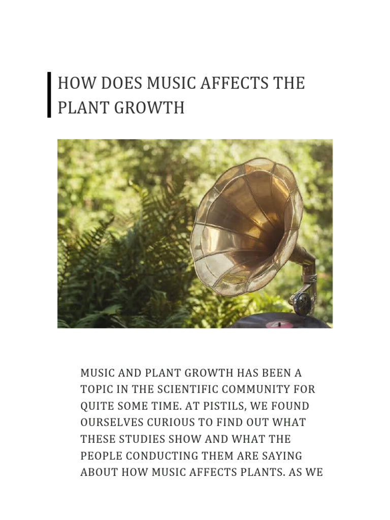 Relationship Between Music and Plants | PDF | Sound | Vineyard