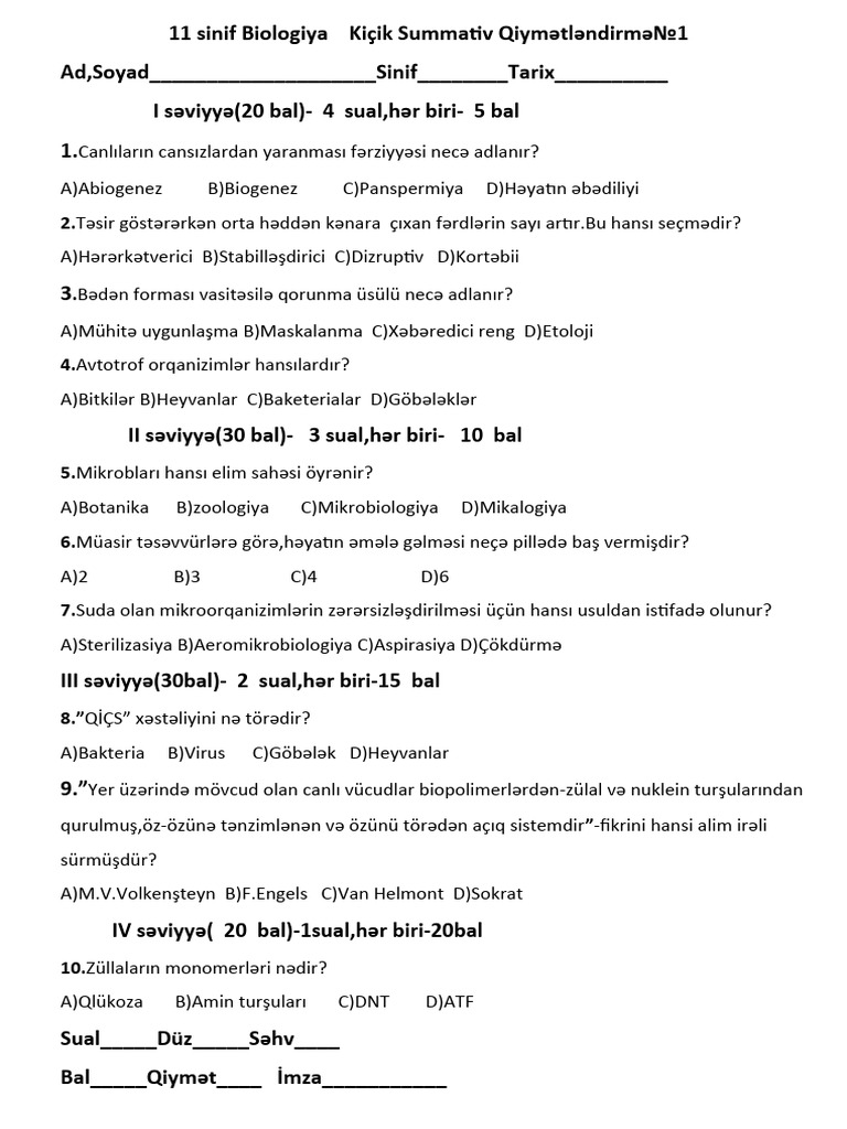 KSQ-1 11 Sinif | PDF
