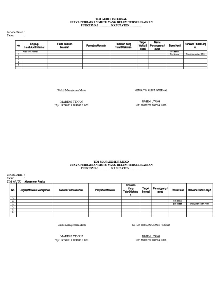 Bahan Form RTM | PDF