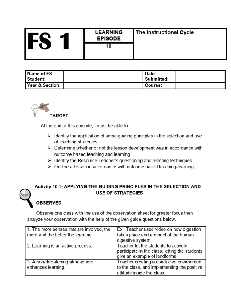 Learning Episode 10 | PDF