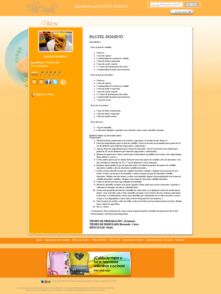 Dominó chef Ana Paula | PDF