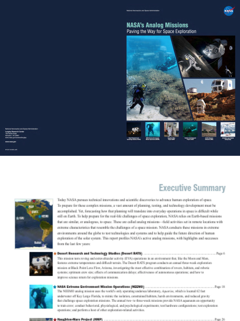 NASA Analog Missions 2011 | PDF | Nasa | Space Exploration