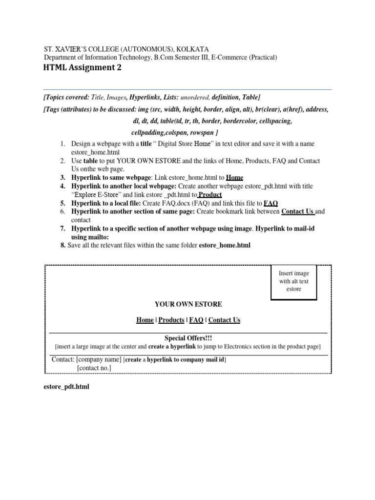 HTML - 2023 - Assignment 2 | PDF | Computers