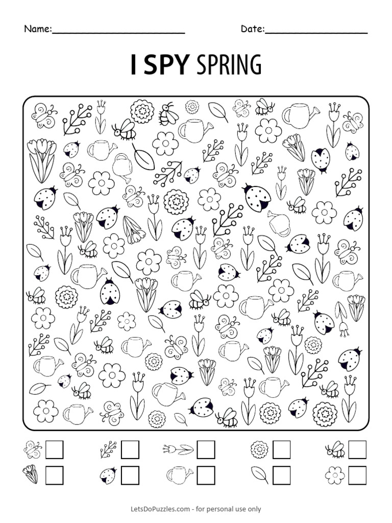 I Spy Spring | PDF