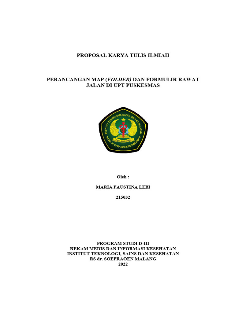 Perancangan Map Proposal KTI Kualitatif D-III RMIK | PDF