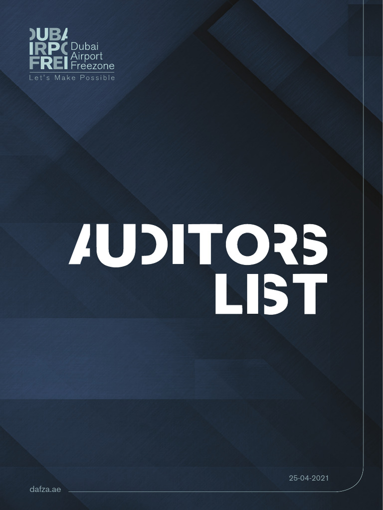 DAFZA Auditors List - 25 04 21 | PDF