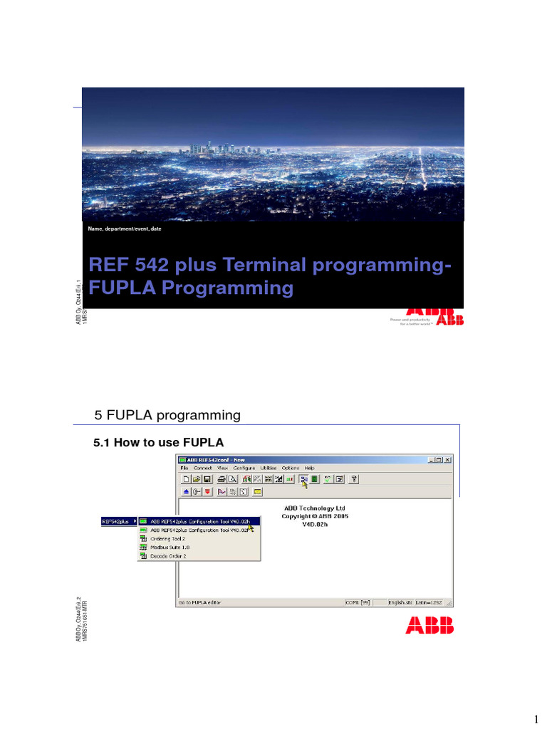 05 - Relays and Terminals Fupla Programming Ref 542plus | PDF | Relay ...