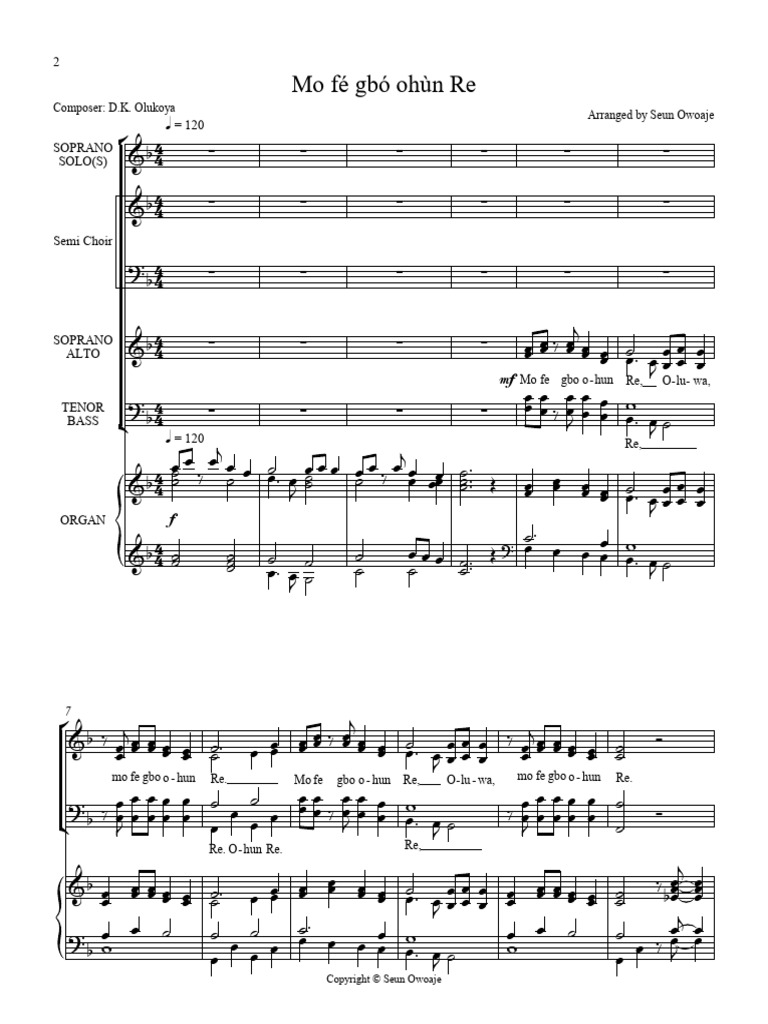 Mo Fe Gbo Ohun Re (New) | PDF