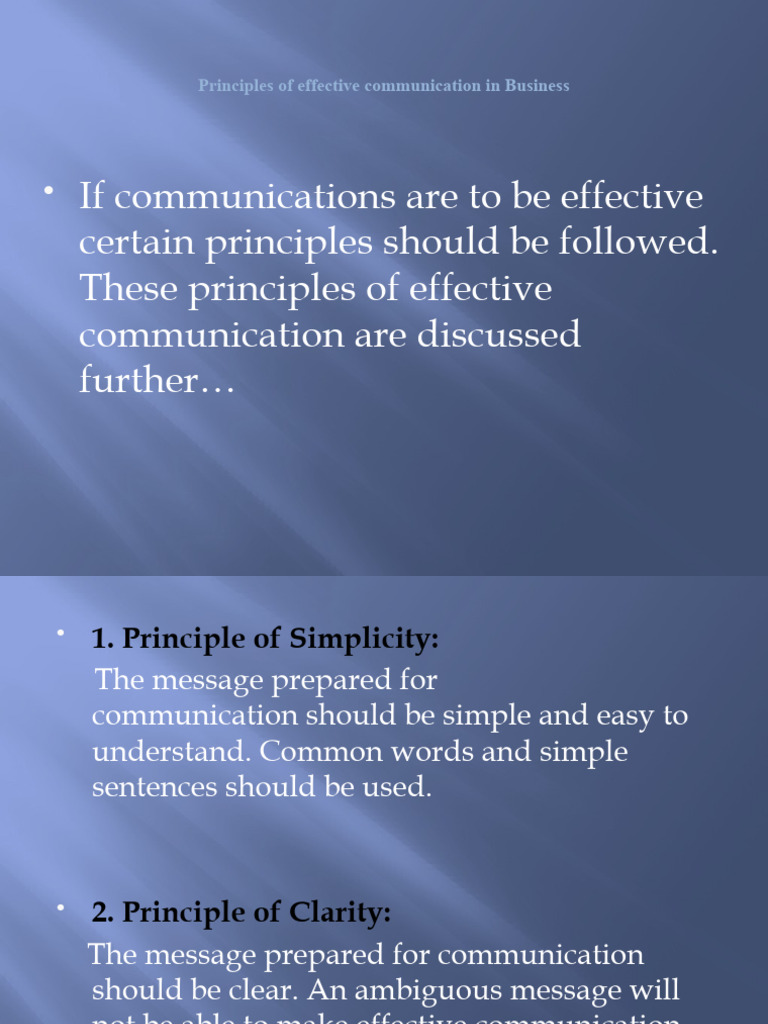 04principles of Effective Communication in Business-1 | PDF | Communication | Information