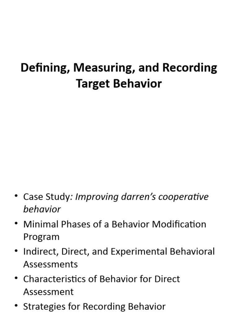 Defining Measuring Recording Behavior 13102022 064912pm | PDF ...