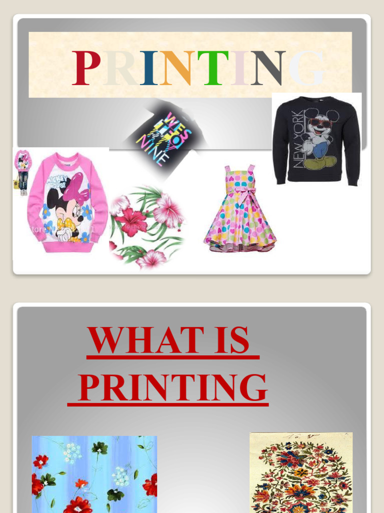 14 - Printing Presentation | PDF | Dyeing | Textiles