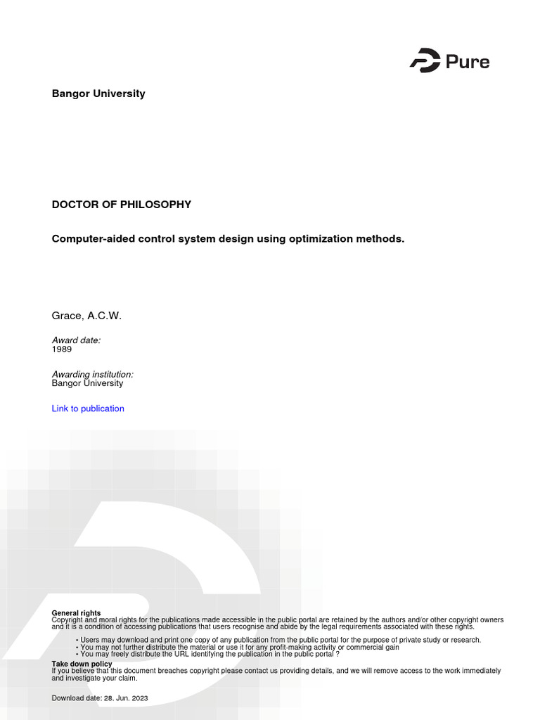 Computer-Aided Control System Design Using Optimization Methods | PDF | Matlab | Mathematical ...