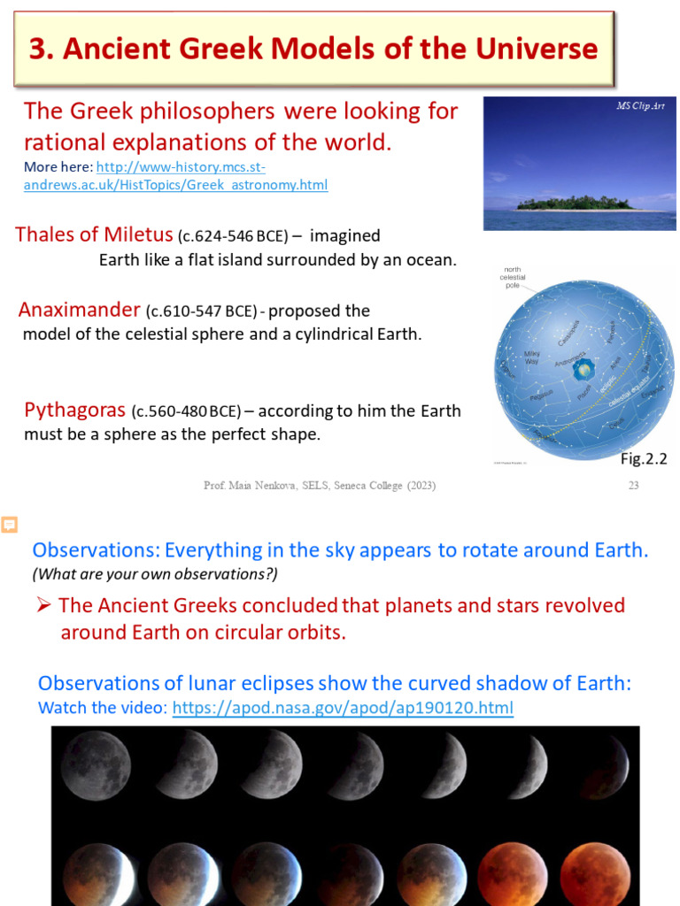 Ancient Greek Universe Models Explained | PDF | Astronomy | Physical ...