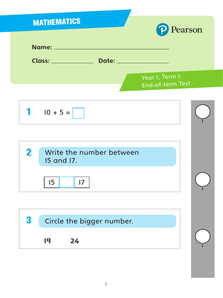 Ip PT Ip Maths Y1 T1eot | PDF