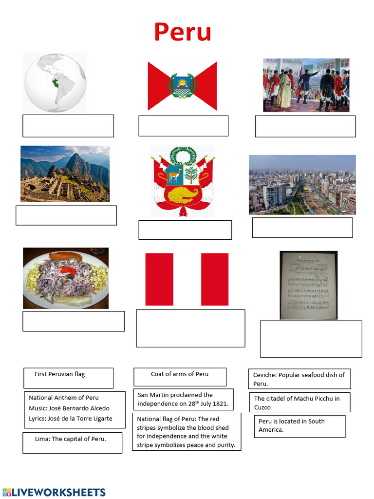 Peru Independence Day Worksheet | PDF