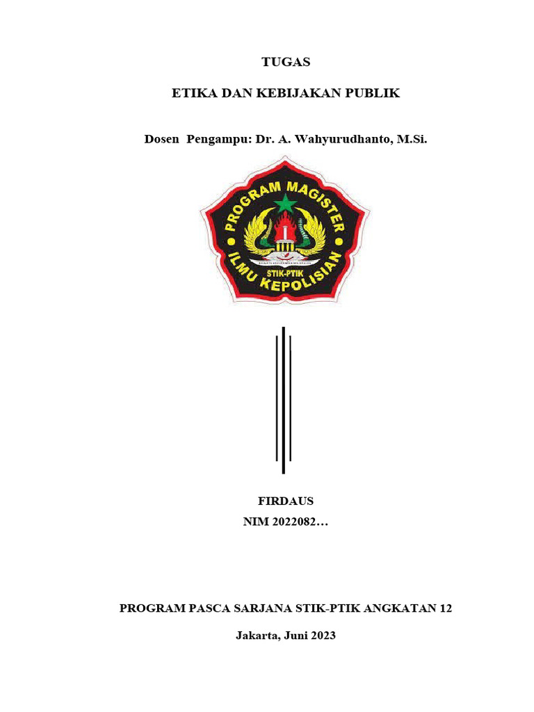 Makalah Etika Dan Kebijakan Publik Pdf 